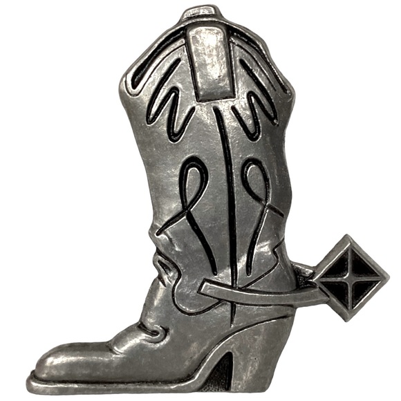 Unbranded | Accents | Single Cowboy Boot Book End With Spur Silver Tone ...